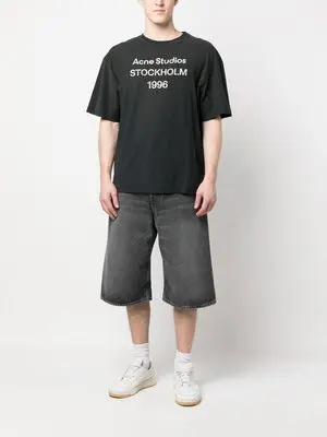 Acne Studios Dark Wash Long Denim Shorts