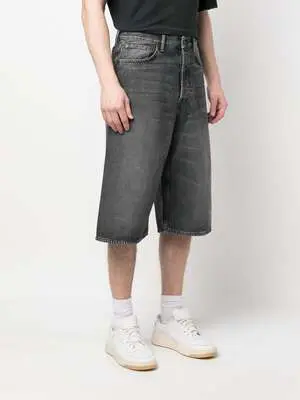 Acne Studios Dark Wash Long Denim Shorts