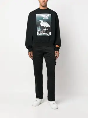 Heron Preston Printed Crew-neck Sweatshirt - Black