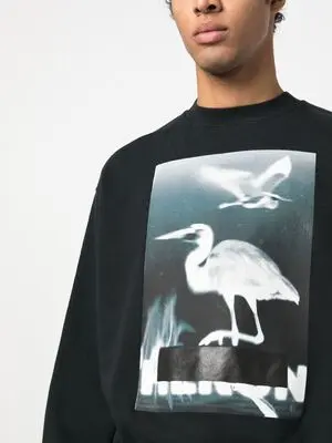 Heron Preston Printed Crew-neck Sweatshirt - Black