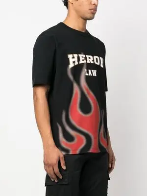 Heron Preston Flame-print Organic Cotton T-shirt