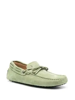 TOD'S Gommino Suede Loafers - Green