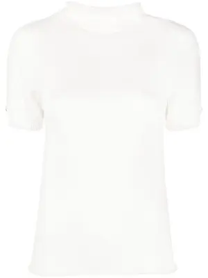 TWINSET Logo-Plaque Short-Sleeve Jumper