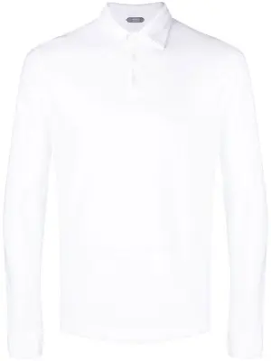 ZANONE Long-sleeve Cotton Polo Shirt