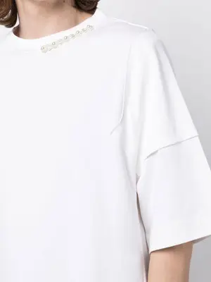 Simone Rocha Pearl-embellished Layered T-shirt