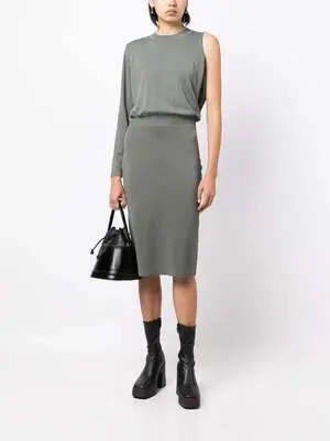 Karl Lagerfeld Asymmetric Knit Midi Dress