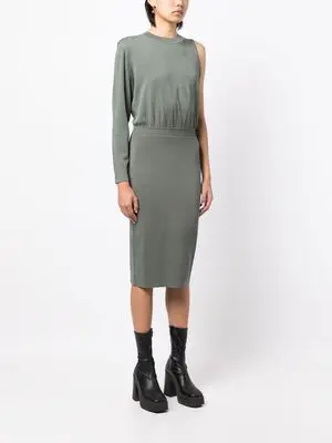 Karl Lagerfeld Asymmetric Knit Midi Dress