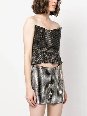 Roland Mouret Crystal-embellished Asymmetric Top