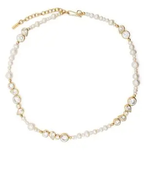 Completedworks Glitch Crystal-pearl Necklace - Gold