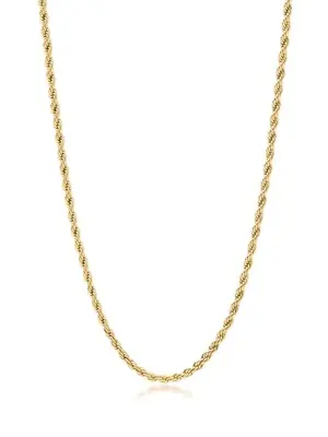 NIALAYA JEWELRY Polished Rope Chain Necklace - Gold