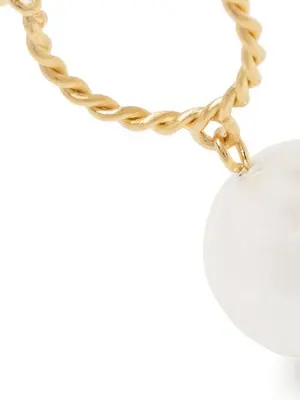 Completedworks Drop Pearl Hoop Earrings