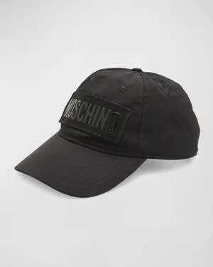Moschino Tonal Logo Appliqué Baseball Cap - Black