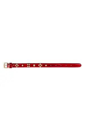 CHRISTIAN LOUBOUTIN Spiked Patent Leather Pet Collar