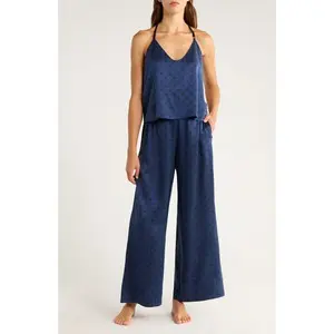 Lunya Washable Mulberry Silk Pajamas - Blu Ellip