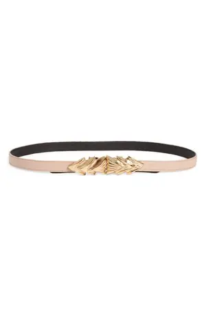 RAINA BELTS Raina Three Shells Leather Belt Pink