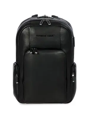 Porsche Design Men's Roadster Leather Backpack - Black - Black