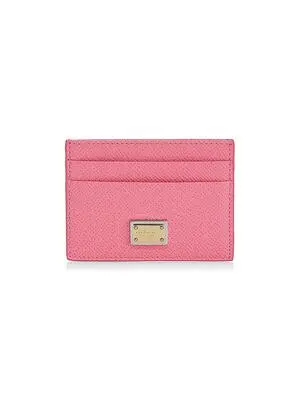 Dolce & Gabbana Leather Card Holder Ciclamino