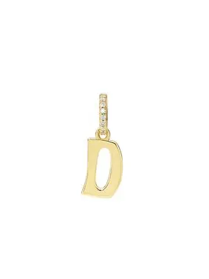 MARLO LAZ Alphabet 14k Yellow Gold & 0.045 Tcw Diamond Letter Charm Initial D