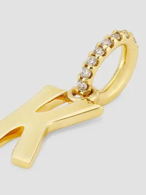 MARLO LAZ Alphabet 14k Yellow Gold & 0.045 Tcw Diamond Letter Charm - Initial K