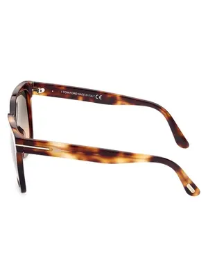 TOM FORD Selby 55mm Square Sunglasses - Brown