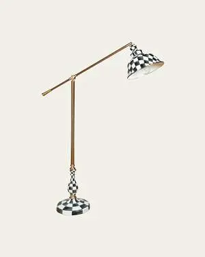 MACKENZIE-CHILDS Courtly Check Reading Floor Lamp - One-color