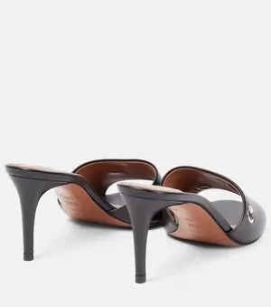Alaïa Oeillets Embellished Leather Sandals - Black