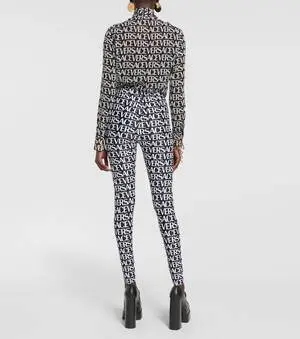 Versace Logo-print Leggings - Black
