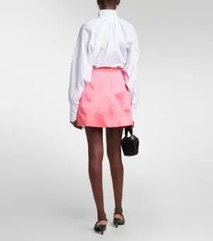 PATOU Cotton-blend Satin Miniskirt