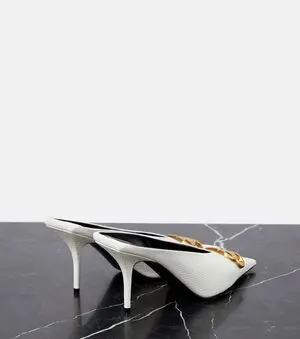 Balenciaga Square Knife Bb Mules In White - 40% Off | Editorialist