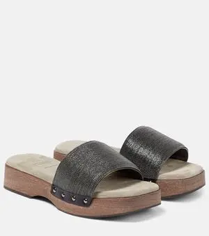 Brunello Cucinelli Open Toe Mules Clogs For Women