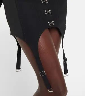 DION LEE High-rise Cotton Mini Skirt
