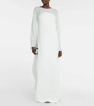 Safiyaa Silk-trimmed Kaftan