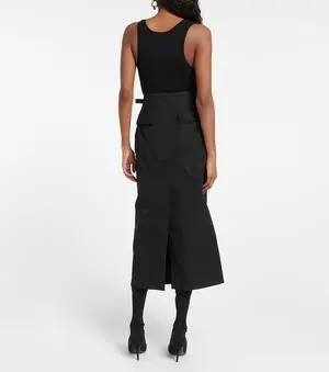 Wardrobe.NYC Cotton Cargo Midi Skirt