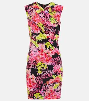 Versace Floral-print Mini Dress