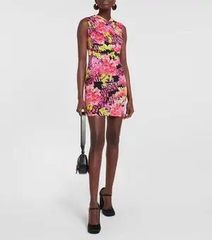 Versace Floral-print Mini Dress