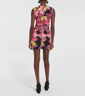 Versace Floral-print Mini Dress