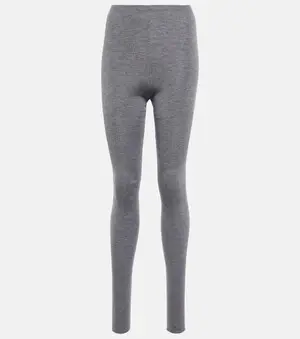 Alaïa High-rise Cashmere And Silk Leggings