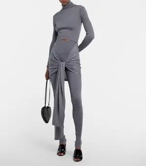 Alaïa High-rise Cashmere And Silk Leggings