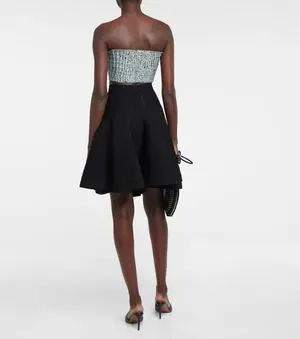 Alaïa Croc-effect Bandeau Top - Multicoloured