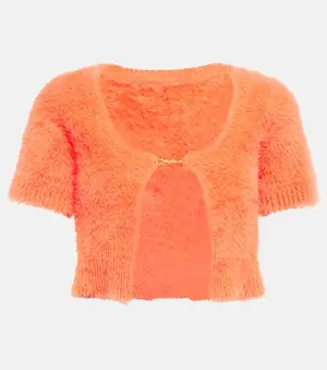 Jacquemus La Maille Neve Cropped Cardigan - Orange