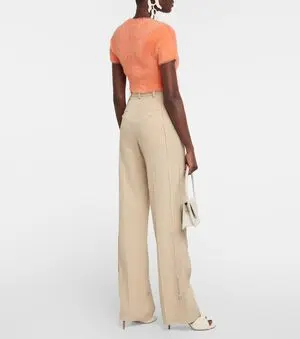 Jacquemus La Maille Neve Cropped Cardigan - Orange