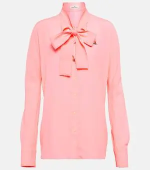 VIVIENNE WESTWOOD Tie-neck Crêpe Blouse