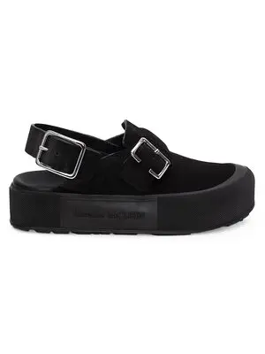 Alexander McQueen Buckled Leather Platform Sandals