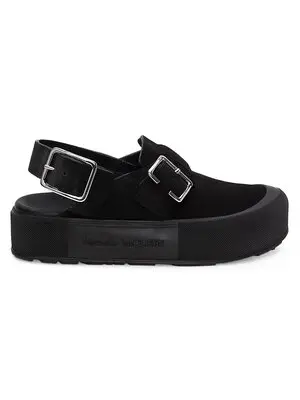 Alexander McQueen Buckled Leather Platform Sandals