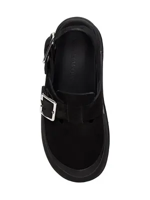 Alexander McQueen Buckled Leather Platform Sandals