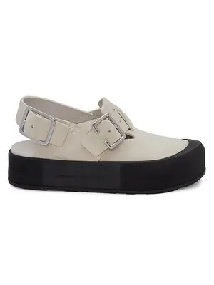Alexander McQueen Buckled Leather Platform Sandals