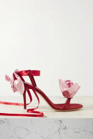 Magda Butrym Appliquéd Satin Sandals
