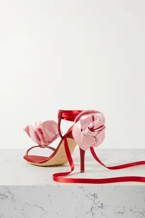Magda Butrym Appliquéd Satin Sandals