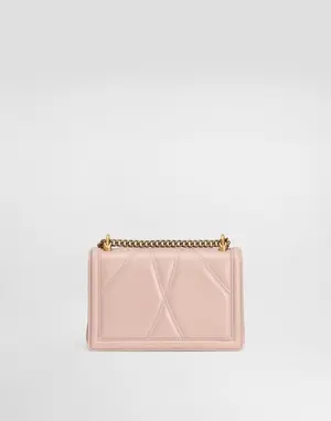 Dolce & Gabbana Medium Devotion Bag In Quilted Nappa Leather - Pale Pink