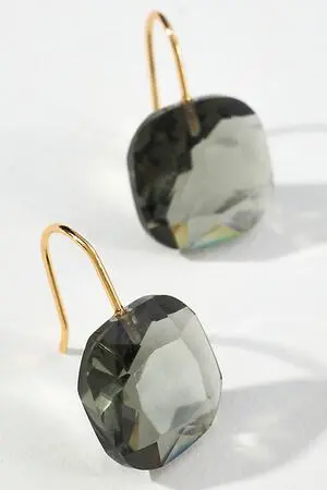 Anthropologie Floating Crystal Earrings Black